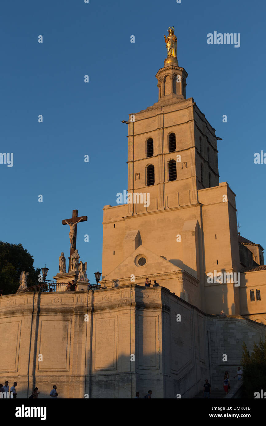 CATHEDRAL NOTRE DAME DES DOMS OF AVIGNON, BUILT IN THE 12TH CENTURY AND ...