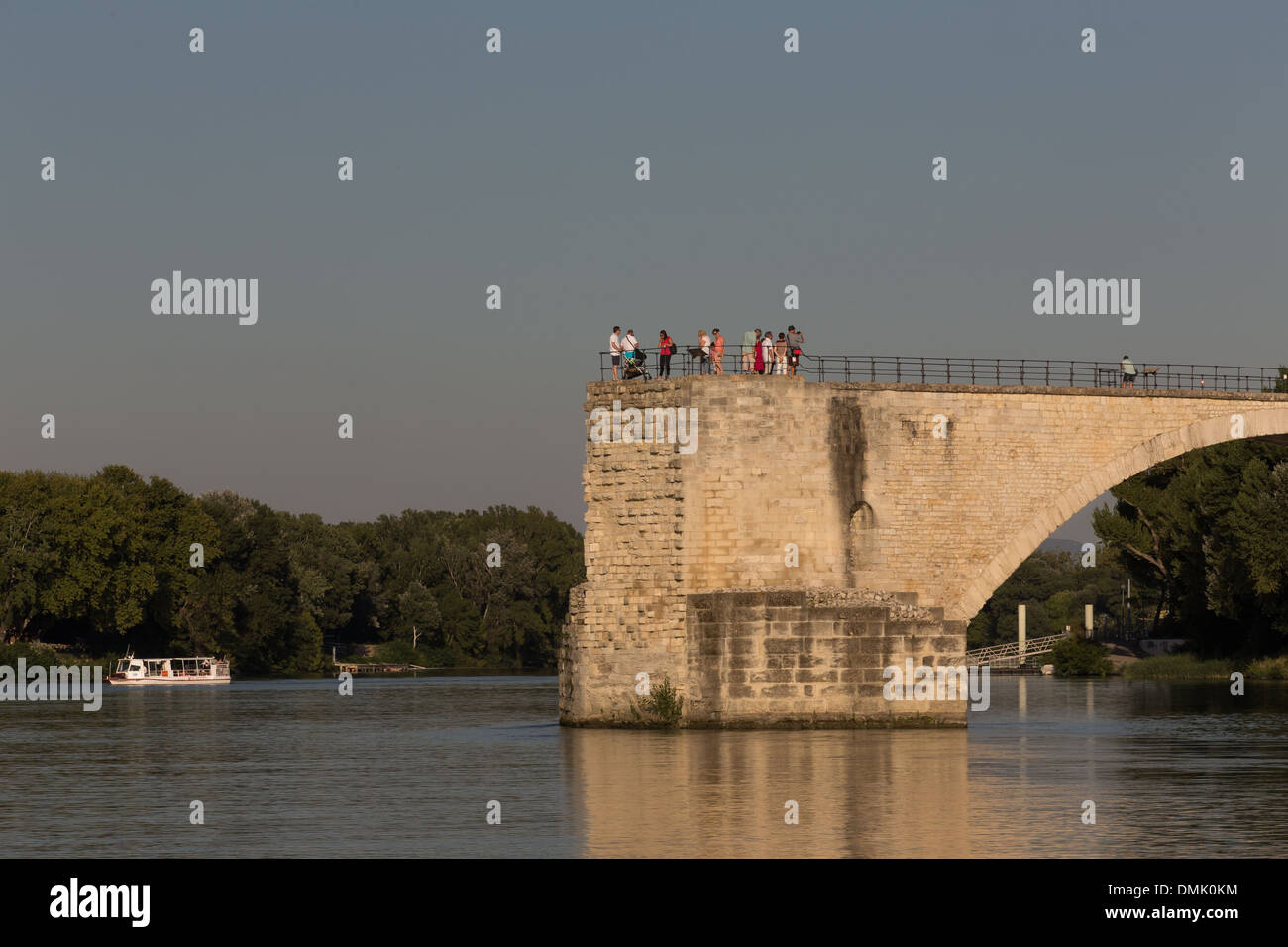 SAINT BENEZET BRIDGE, CALLED THE BRIDGE OF AVIGNON, SITUATED ON THE ...