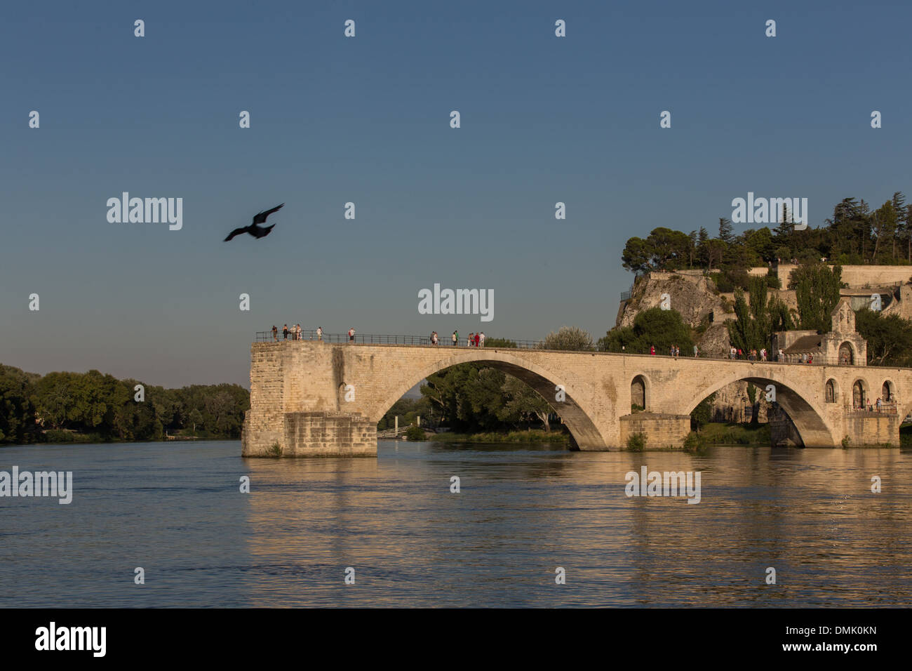 SAINT BENEZET BRIDGE, CALLED THE BRIDGE OF AVIGNON, SITUATED ON THE ...