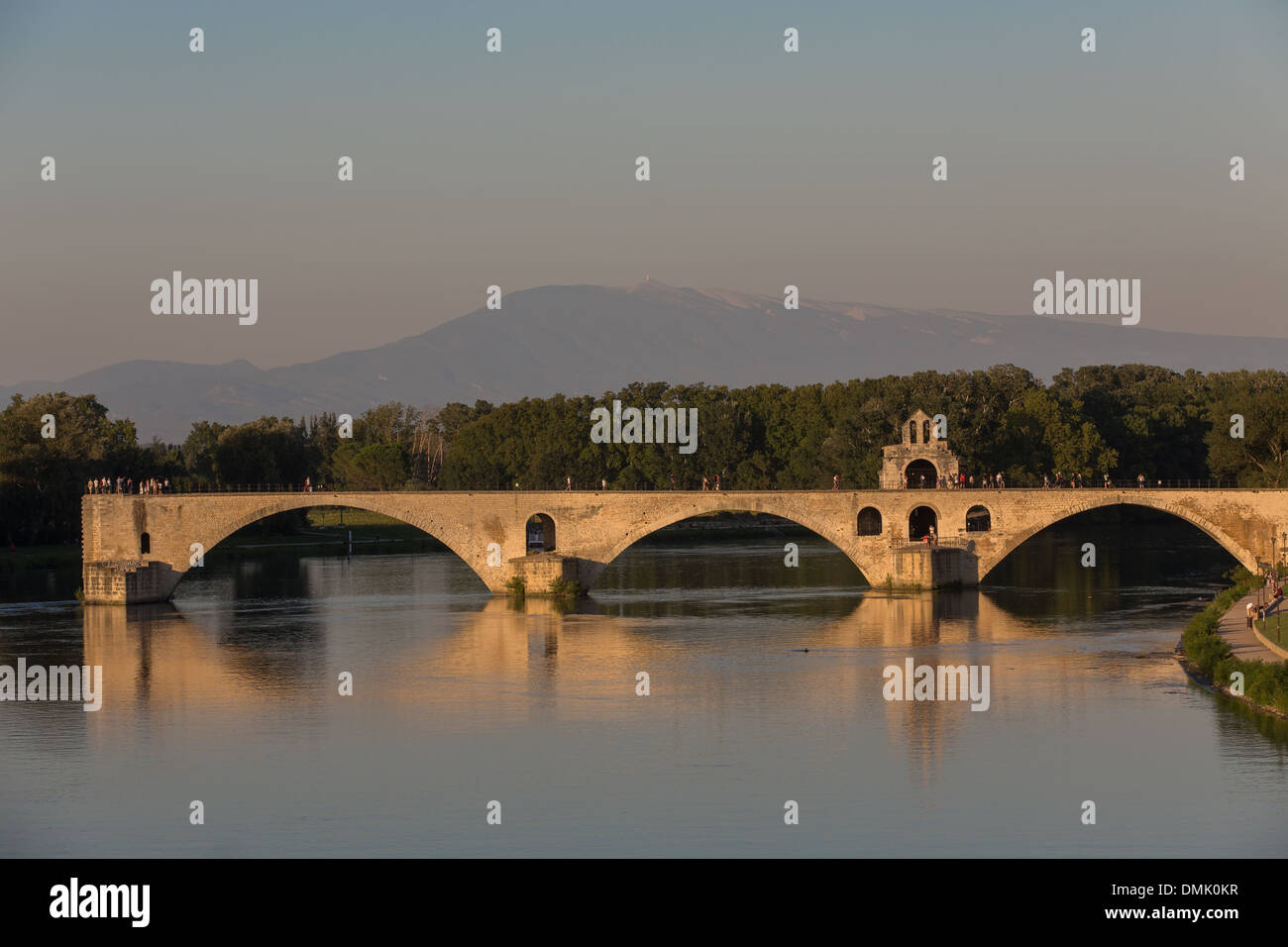 SAINT BENEZET BRIDGE, CALLED THE BRIDGE OF AVIGNON, SITUATED ON THE ...