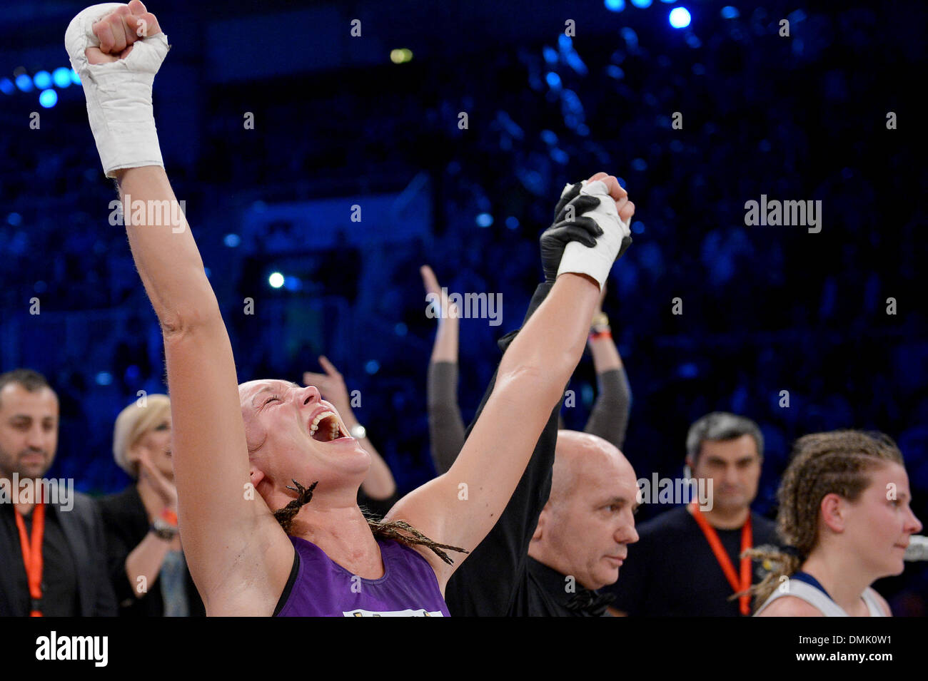 Bayreuth, Germany. 14th Dec, 2013. German kickboxer Christine Theiss ...