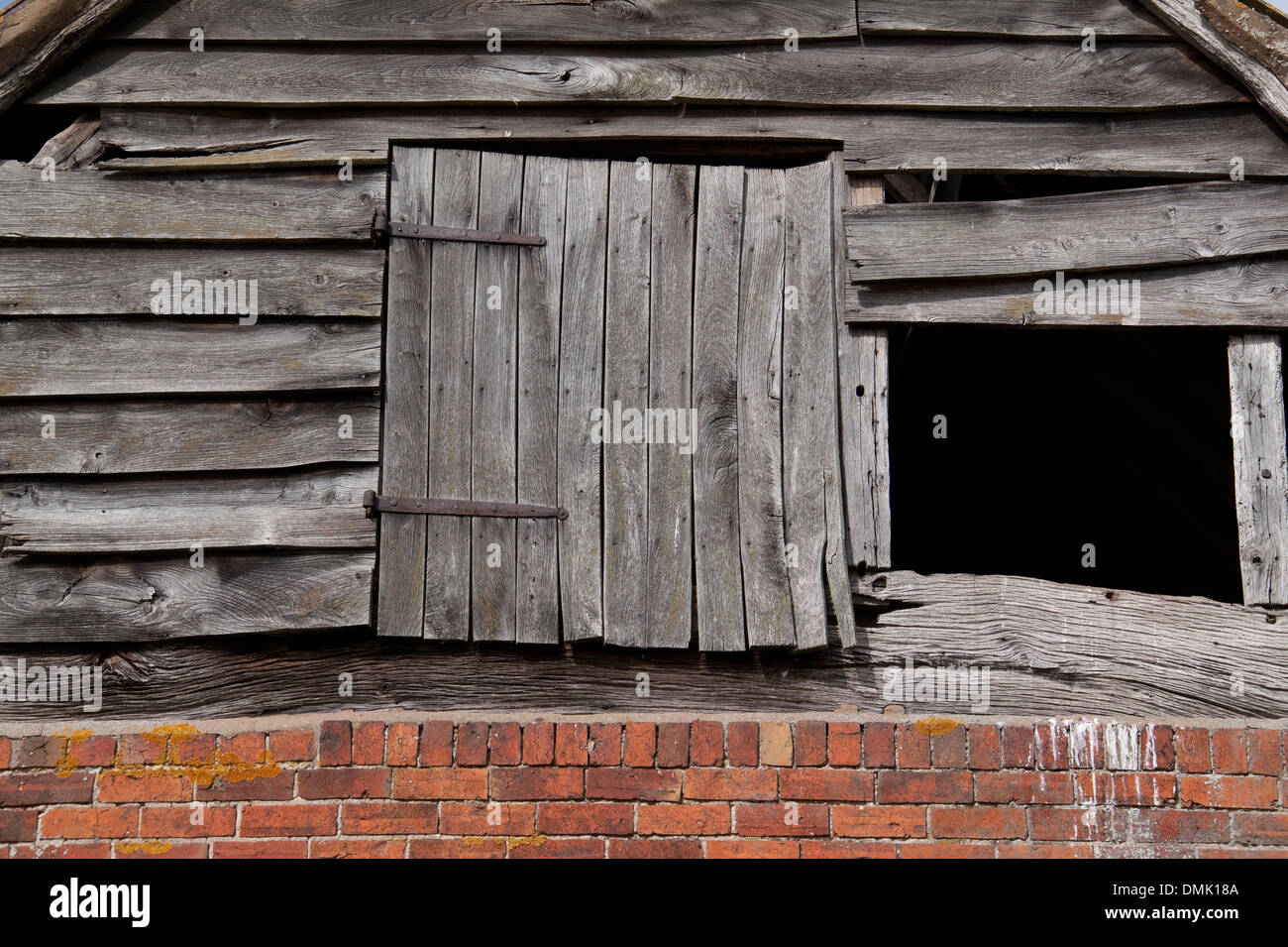 Pitch hole, used for filling the hay loft with a pitch fork ...