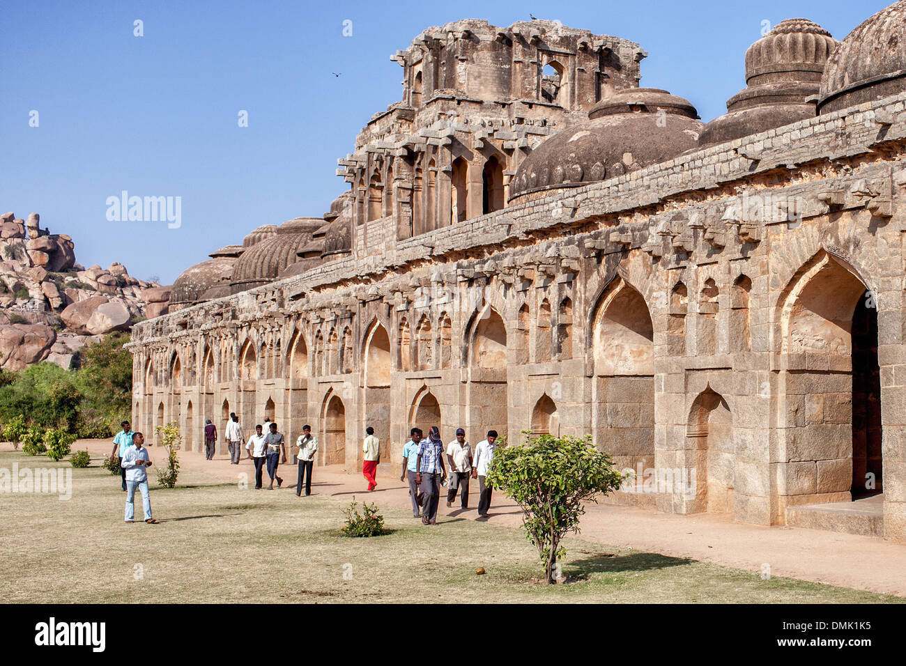 THE ELEPHANT STABLES IN HAMPI, KARNATAKA, INDIA, ASIA Stock Photo - Alamy