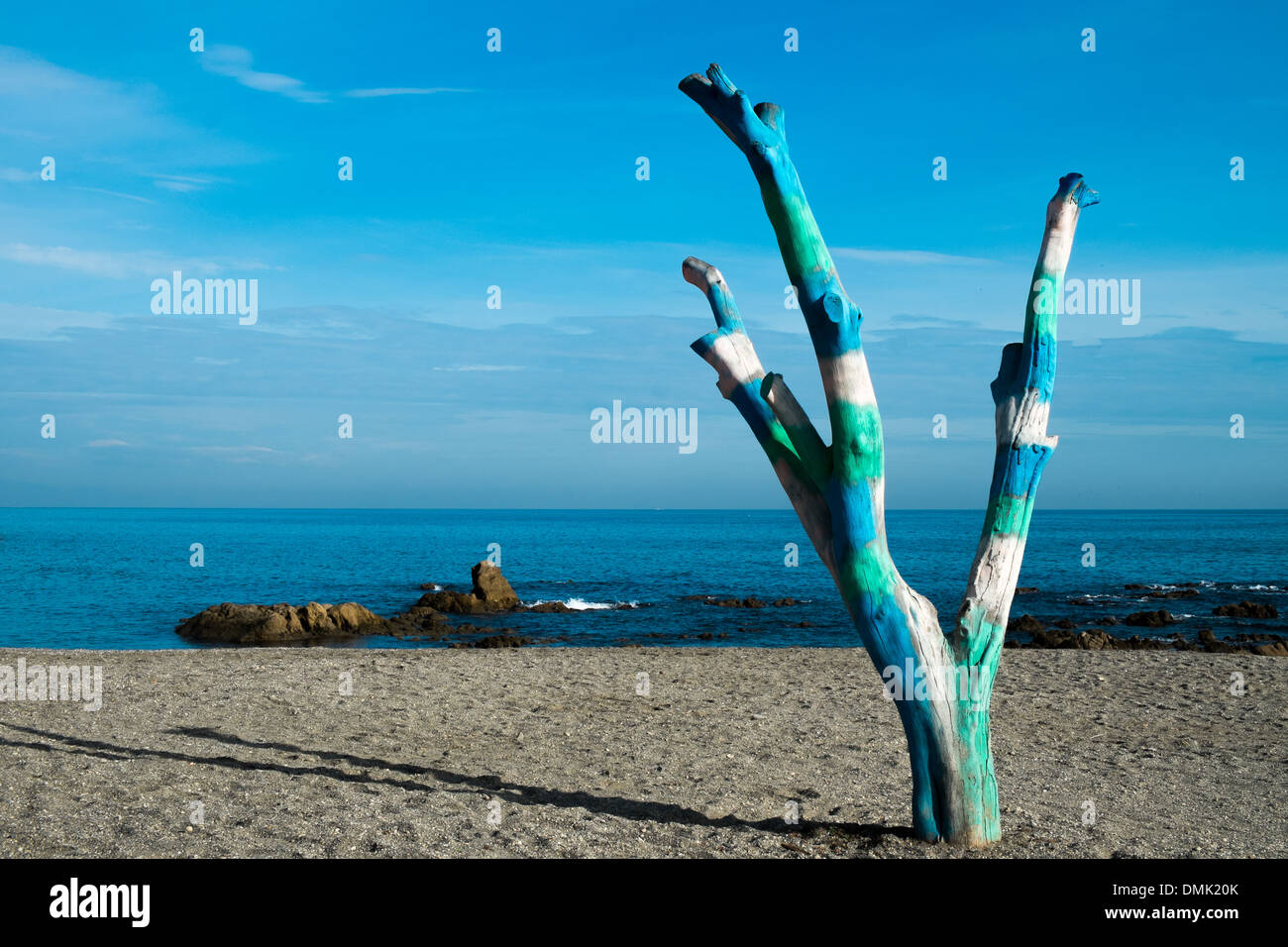 blue tree on beach Stock Photo - Alamy