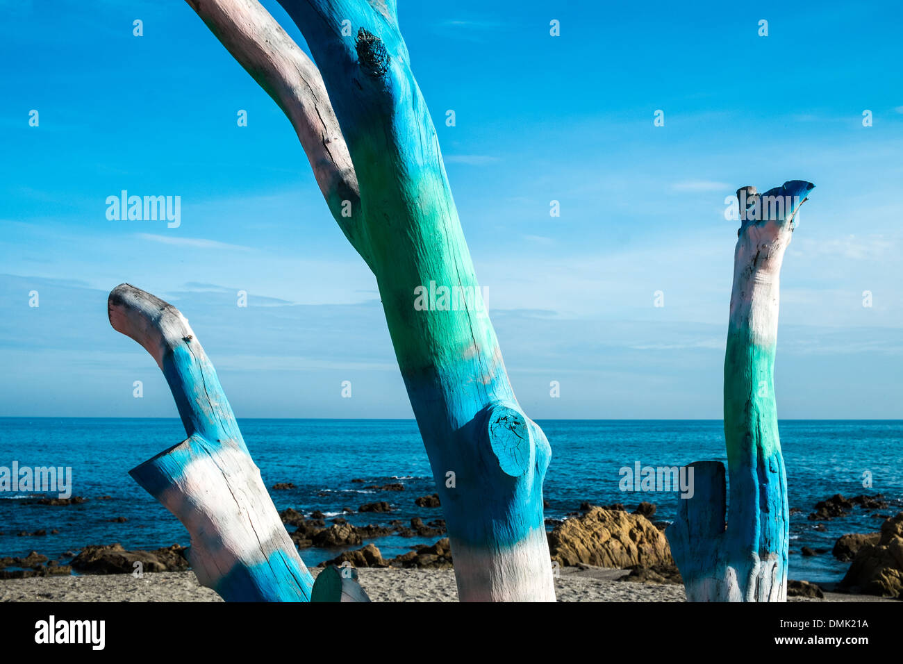 blue tree on beach Stock Photo - Alamy