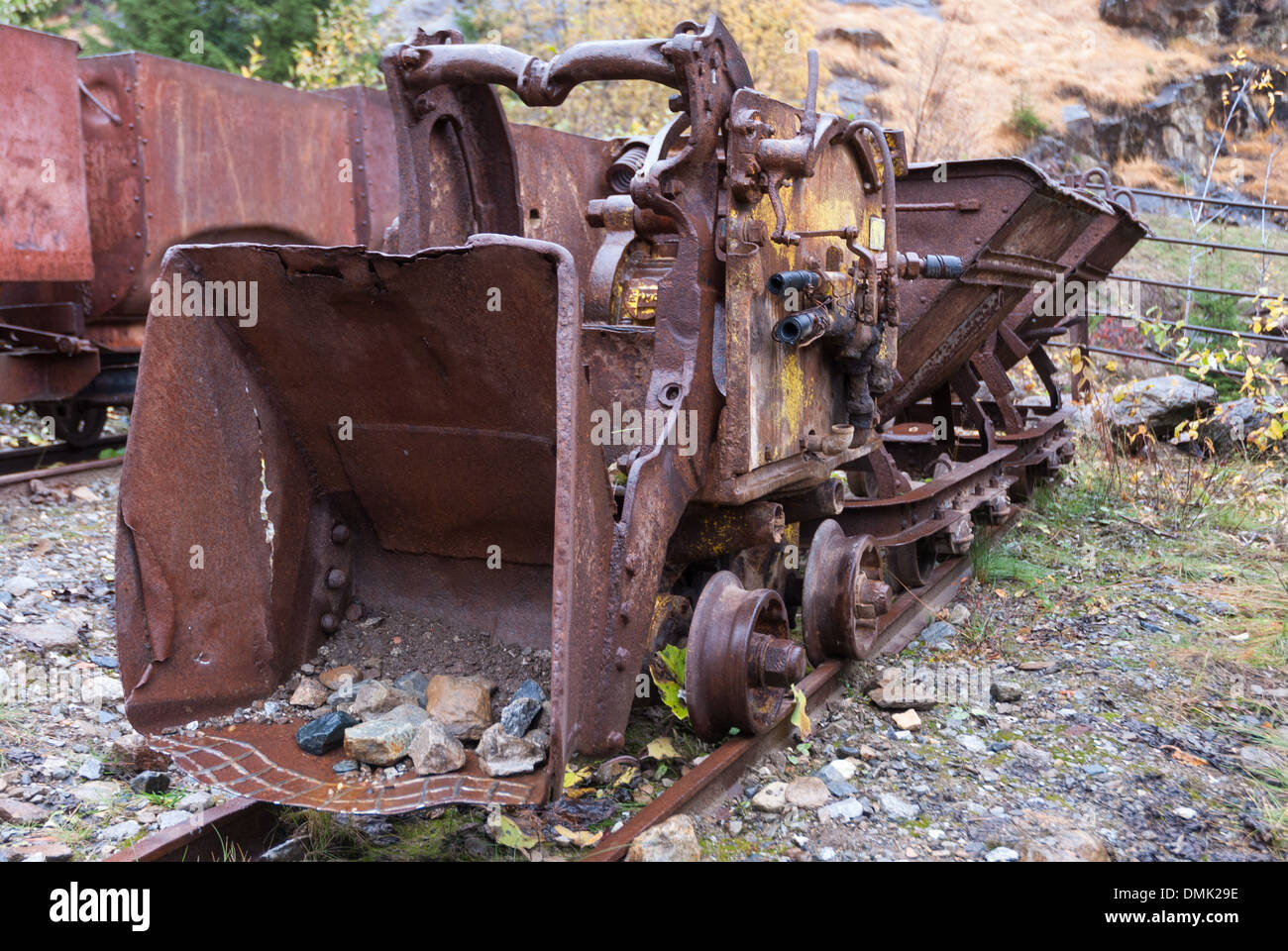 An overhead charger is used in ore processing at the Maiern site in ...