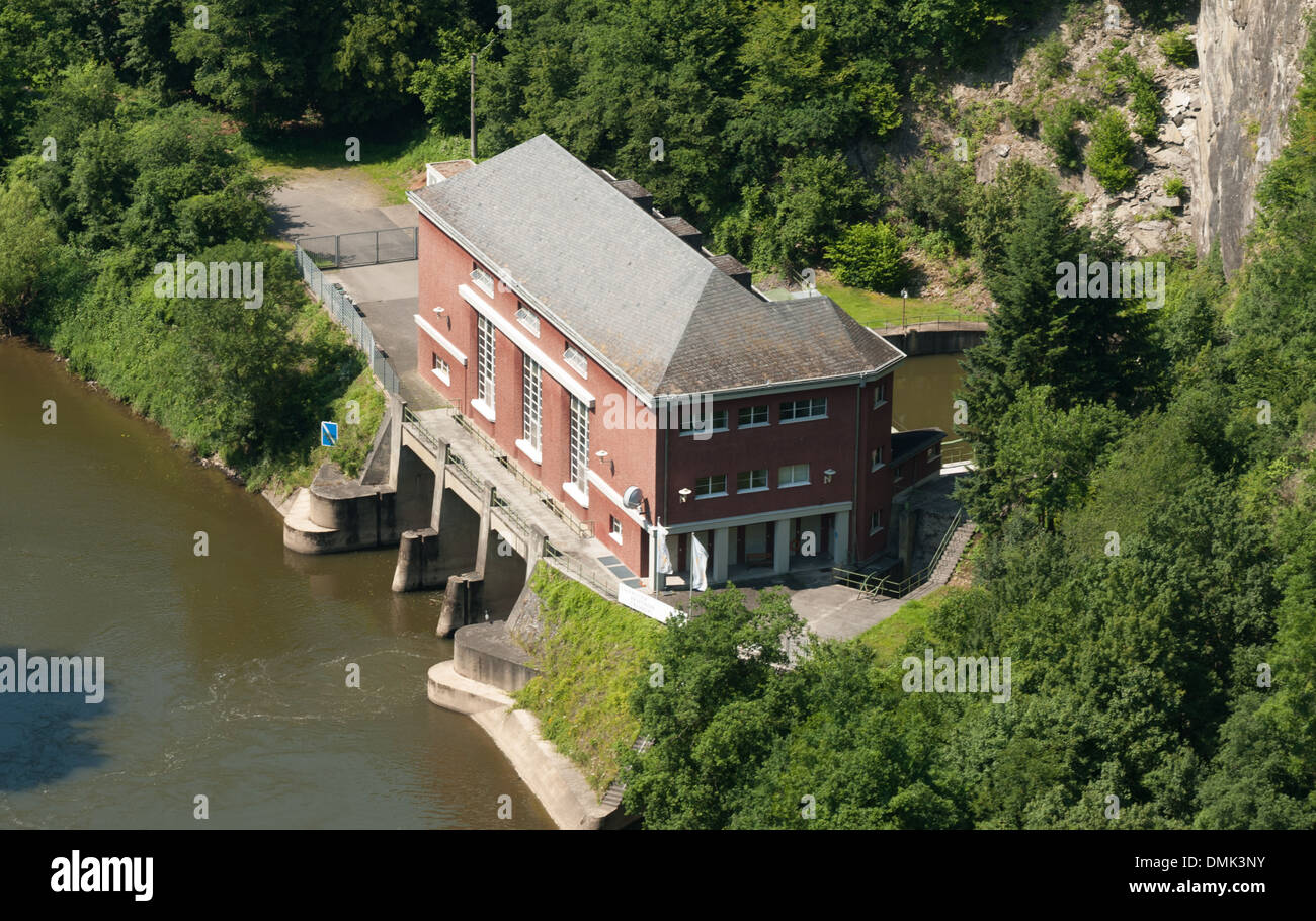 The view from the fork stone near the power plant on the River Lahn at ...