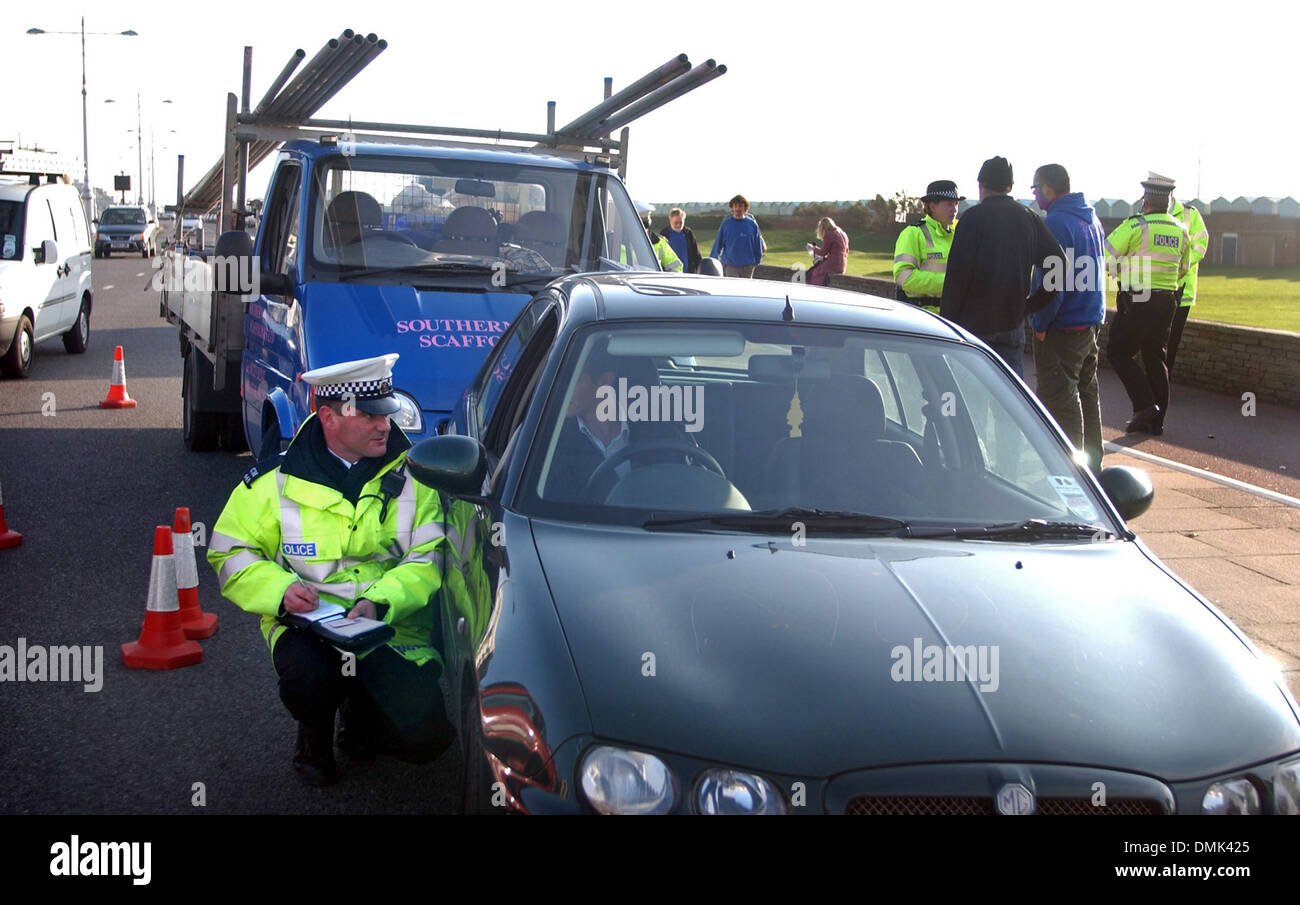 Police check driver car hi-res stock photography and images - Alamy