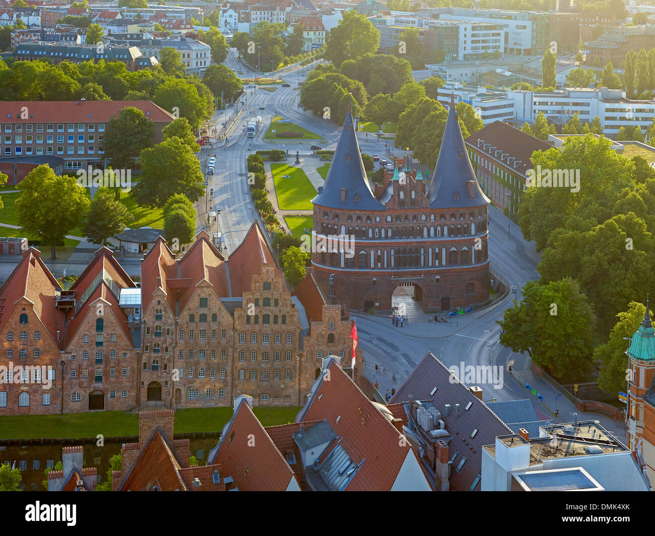 Warehouses and Holsten Gate, Hanseatic city of Lübeck, Schleswig ...