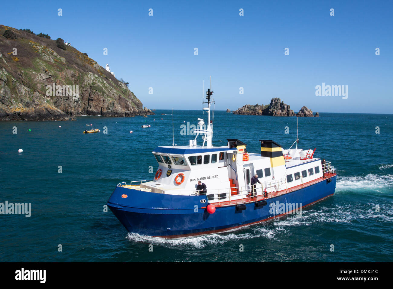 FERRY THAT MAKES THE CROSSING BETWEEN THE ISLANDS OF SARK AND GUERNSEY ...