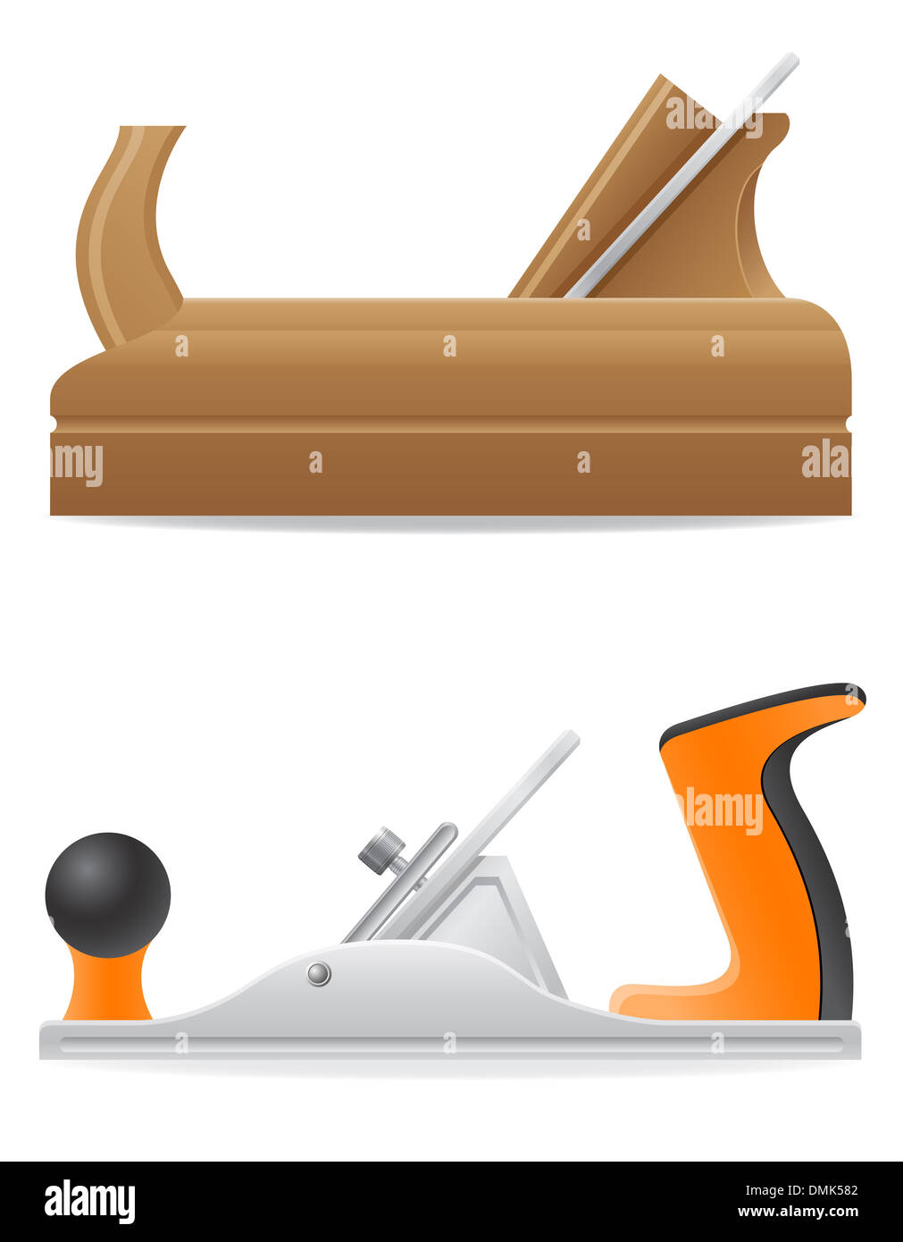 tool wooden and metal plane illustration isolated on white background ...