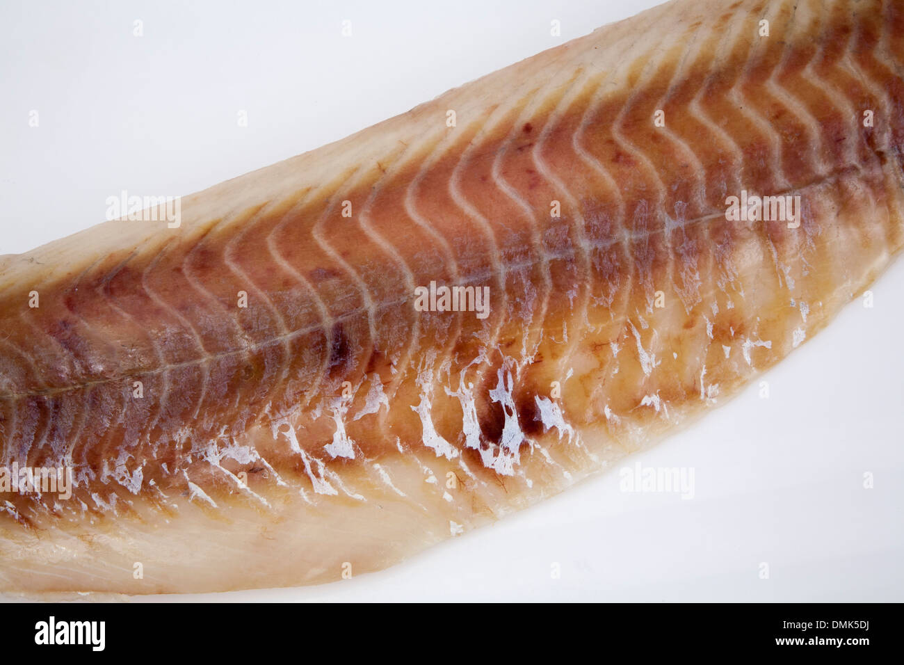 Frozen fish products laid on ice to be showcased for consumption ...