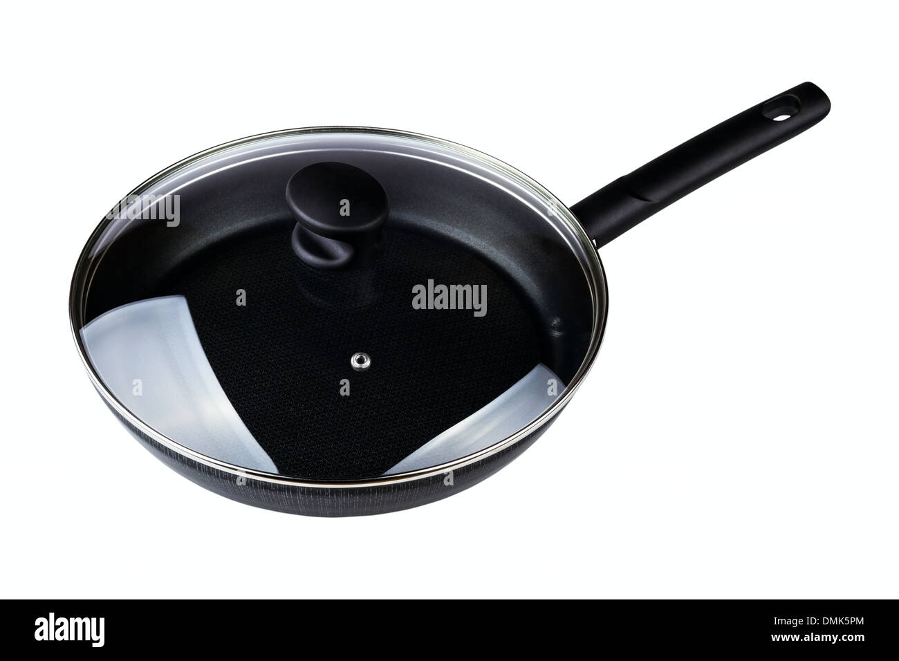 Frying pan with teflon covering isolated on white background Stock ...