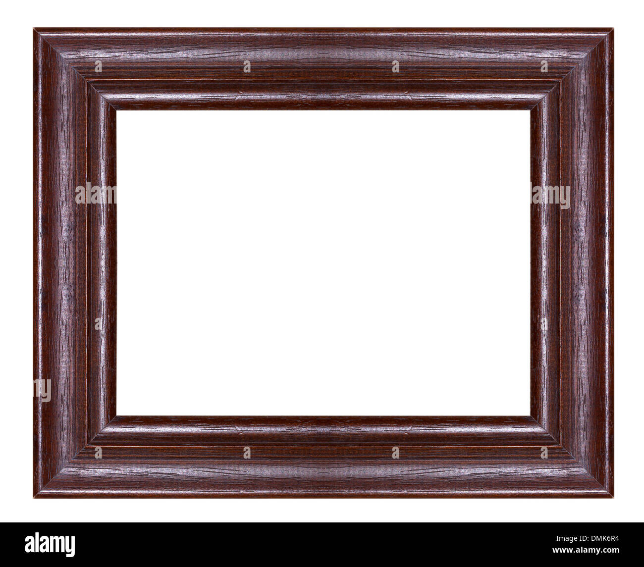 Classic wooden frame isolated on white background Stock Photo - Alamy