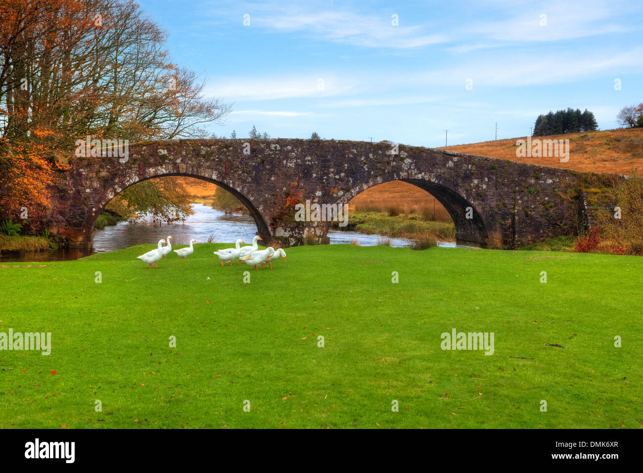Two Bridges, Princetown, Dartmoor, Devon, England, United Kingdom Stock ...