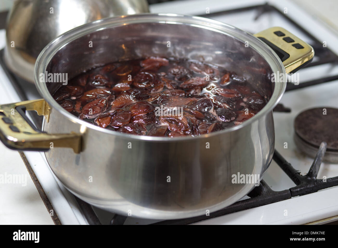 Cooking Hungarian plum jam. Polish cuisine Stock Photo - Alamy