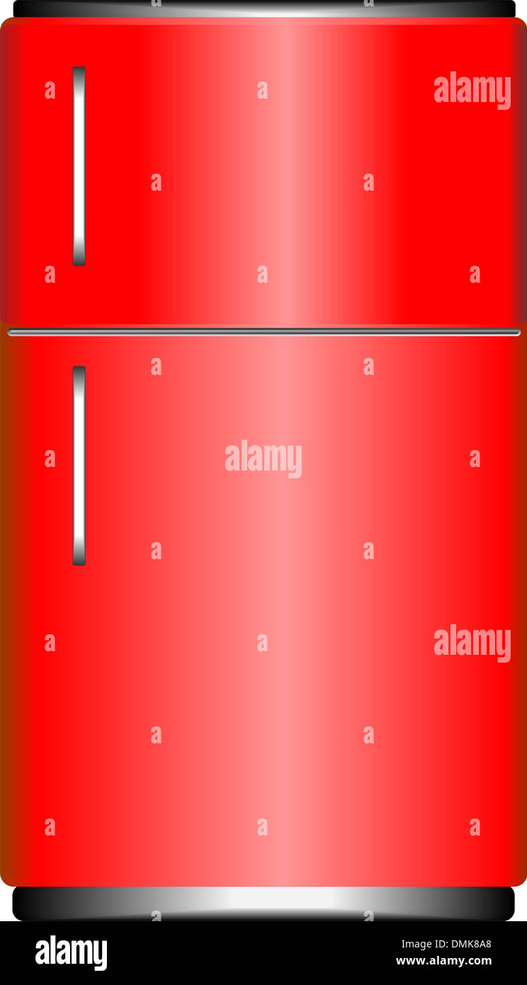 Realistic refrigerator vector on isolated white background Stock Photo ...