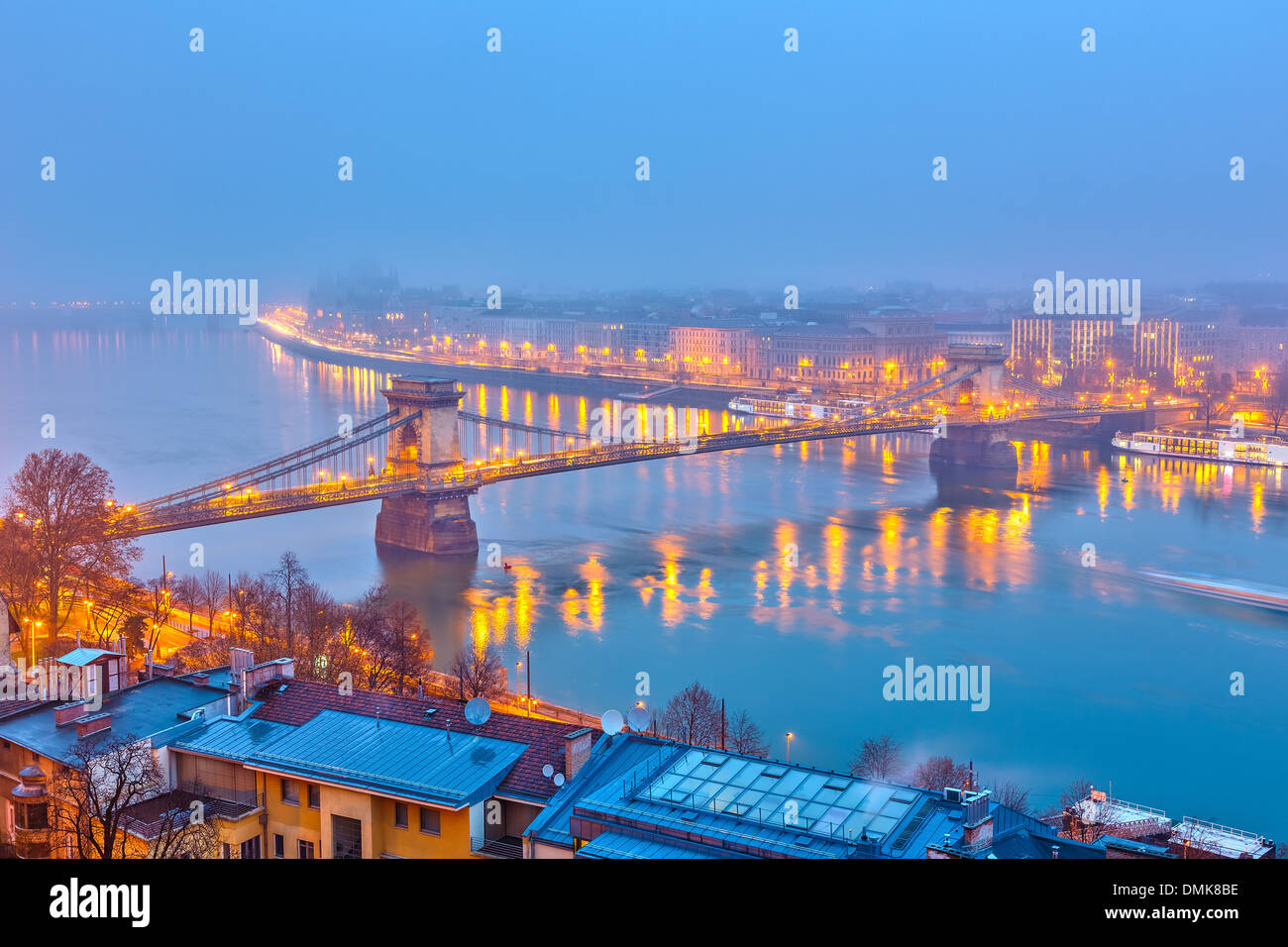 Night view of Budapest Stock Photo - Alamy