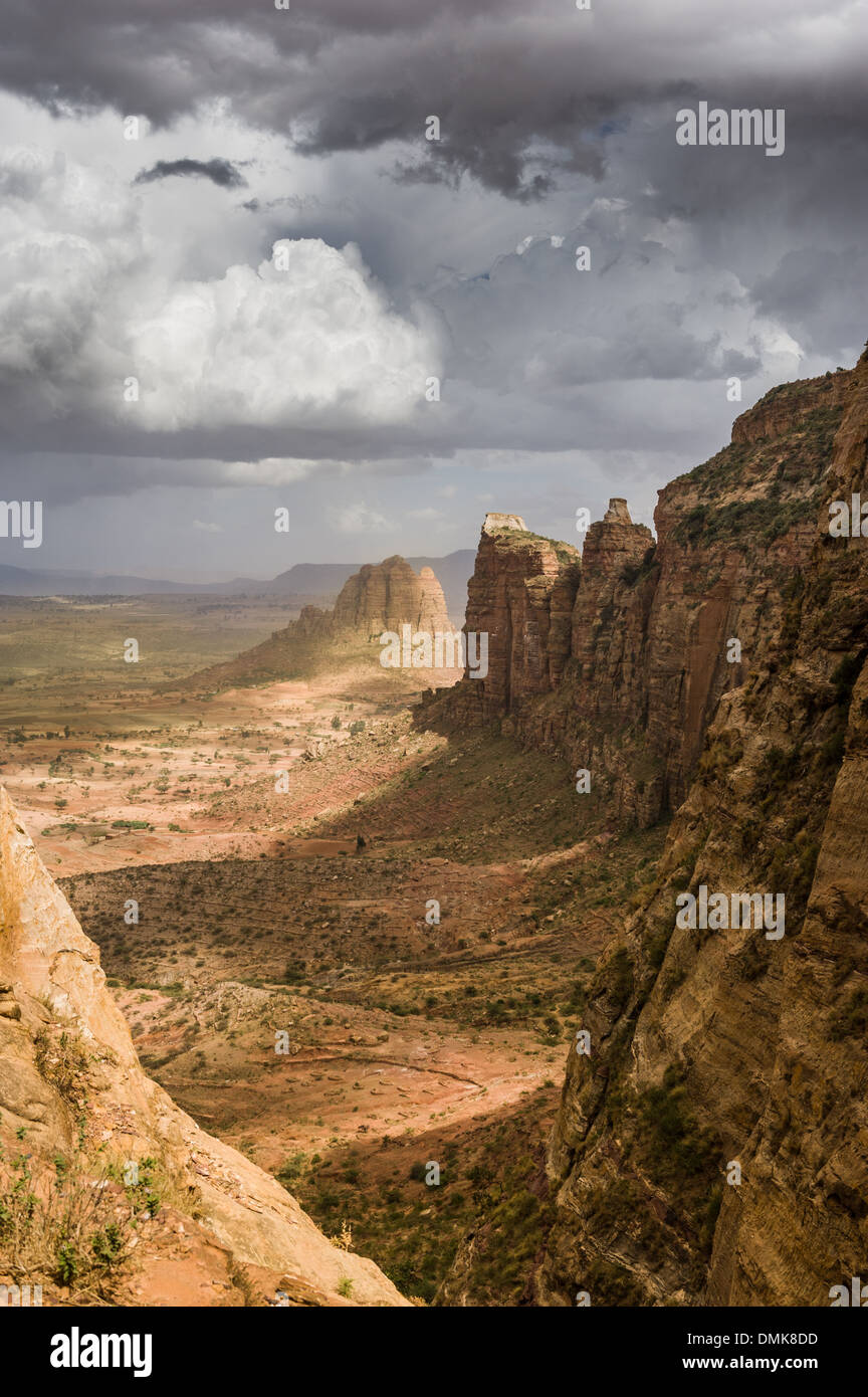 Landscape of the Tigray mountains, Gheralta, Ethiopia, Africa Stock ...