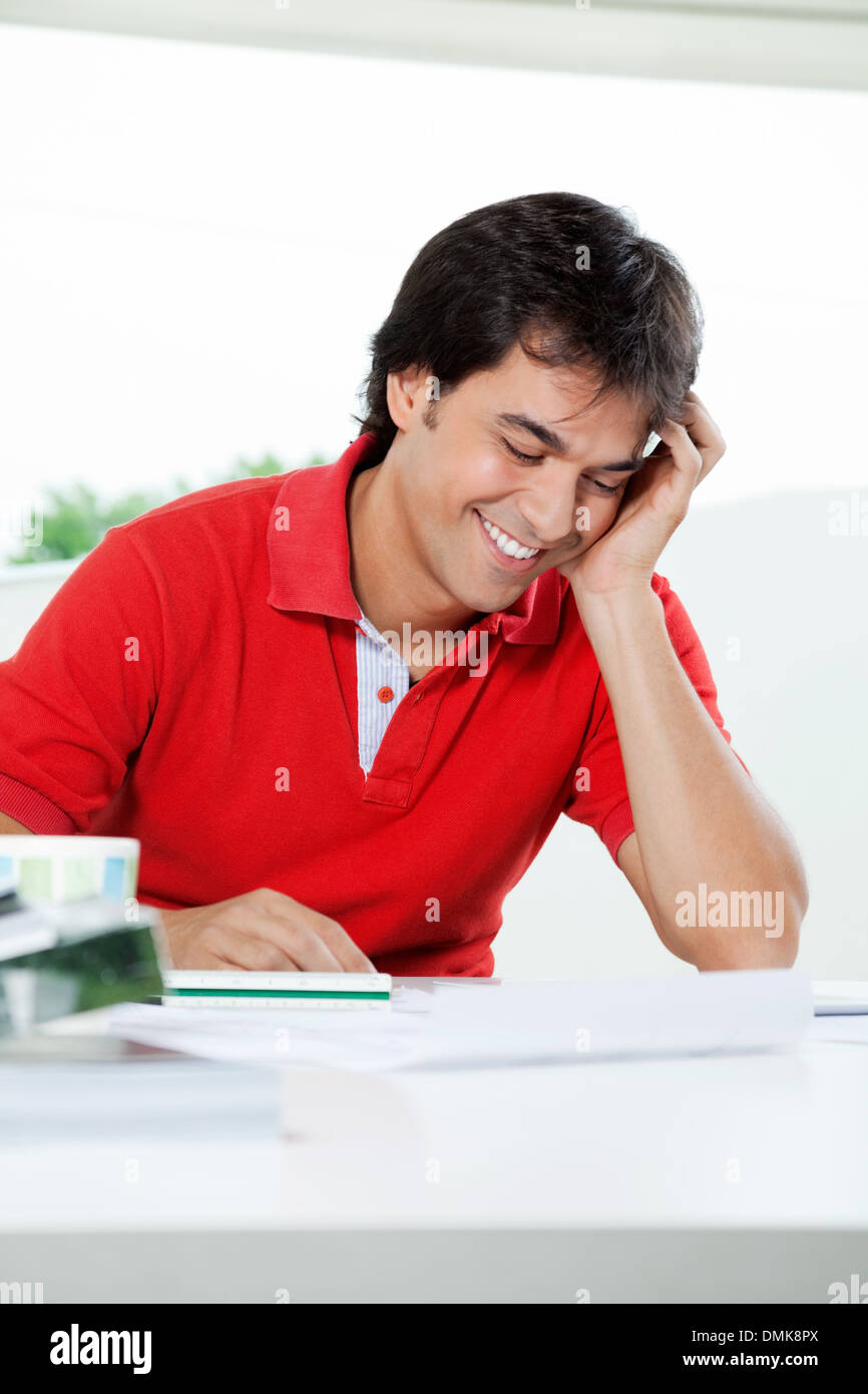 Architect Looking Down At Paper Stock Photo - Alamy