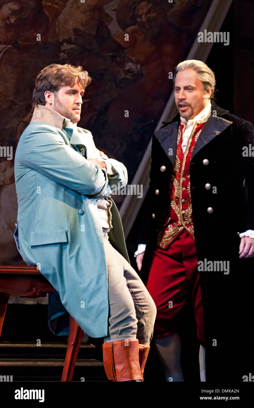 Mario (Brian Jadge, left) and Baron Scarpia (Raymond Aceto), Tosca ...