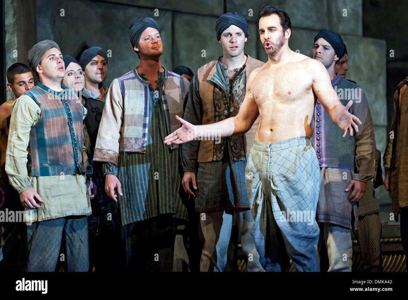 Zurga (Christopher Magiera) and chorus, The Pearl Fishers, Santa Fe ...