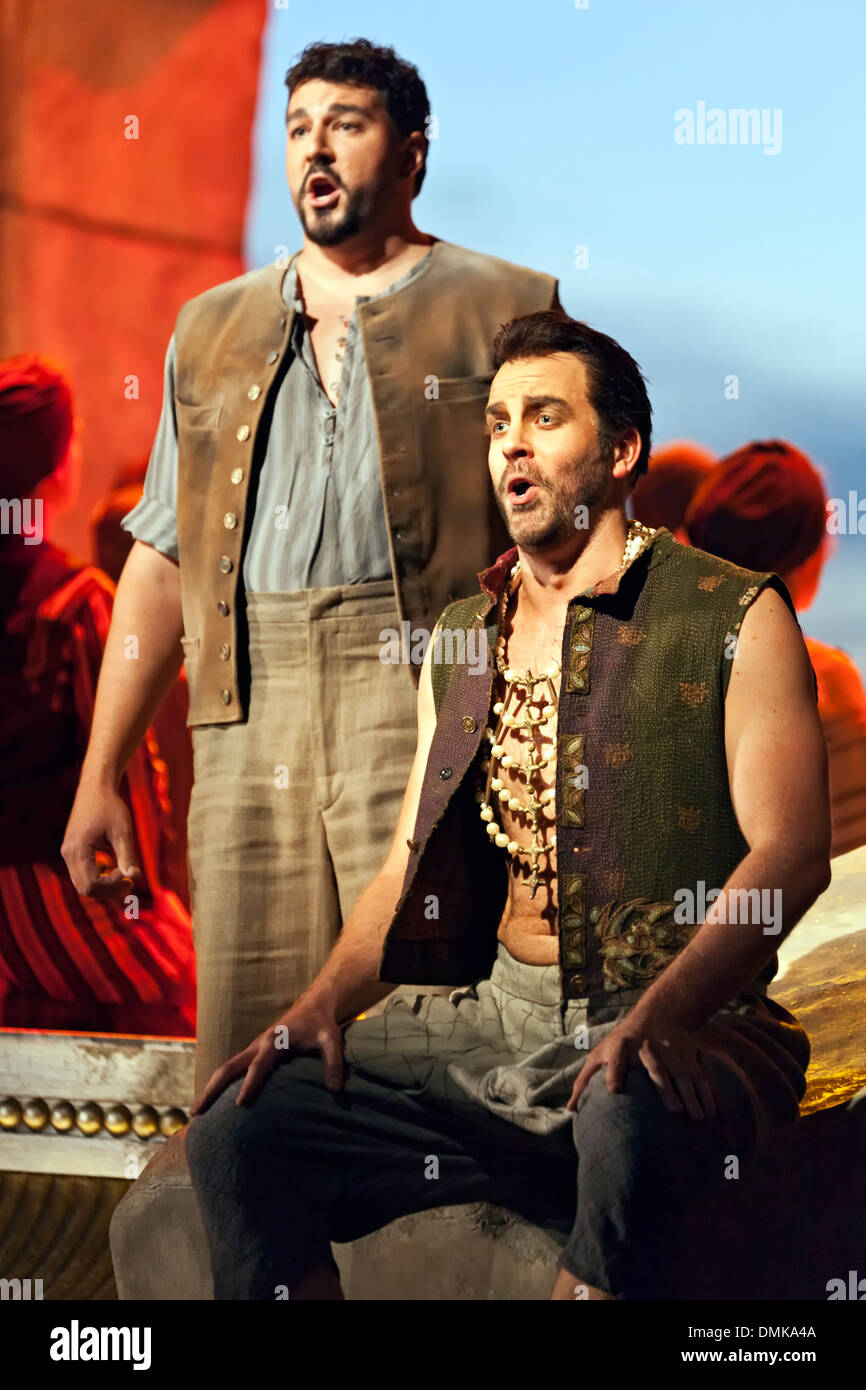 Nadir (Eric Cutler, left) and Zurga (Christopher Magiera), The Pearl ...