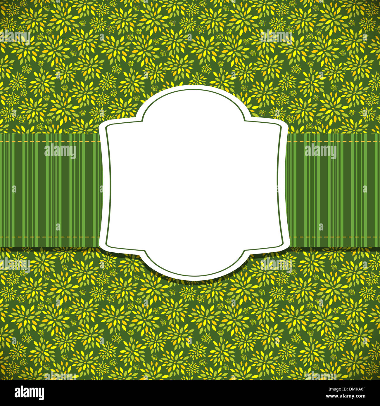 Cute Green Natural Frame Vector Illustration Stock Photo - Alamy