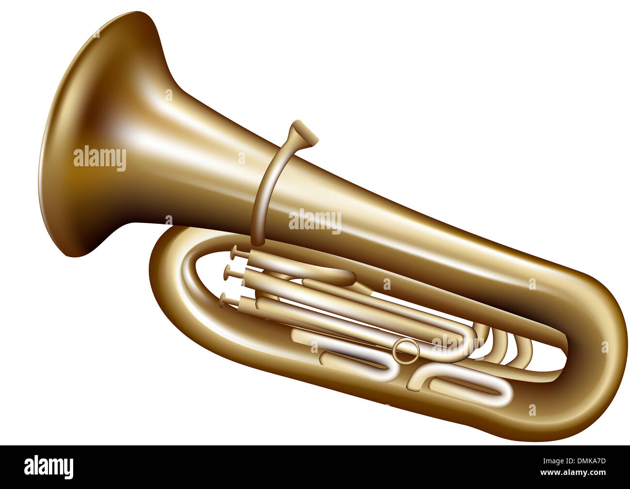 tuba isolated on white background Stock Photo - Alamy