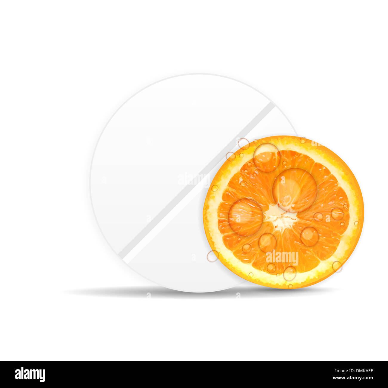 Orange pill icon.Environment background vector illustration Stock Photo ...