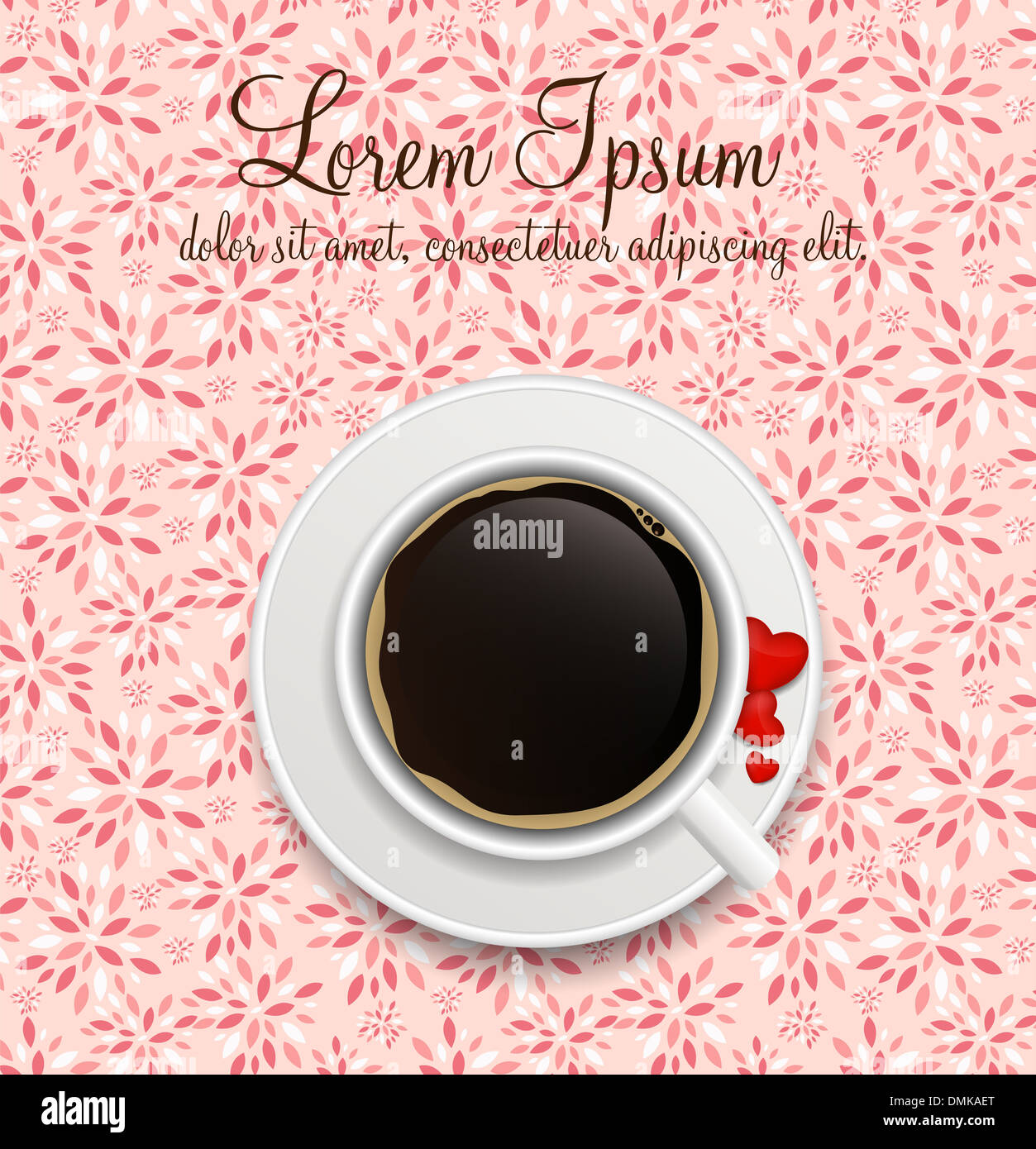 coffee invitation background vector illustration Stock Photo - Alamy