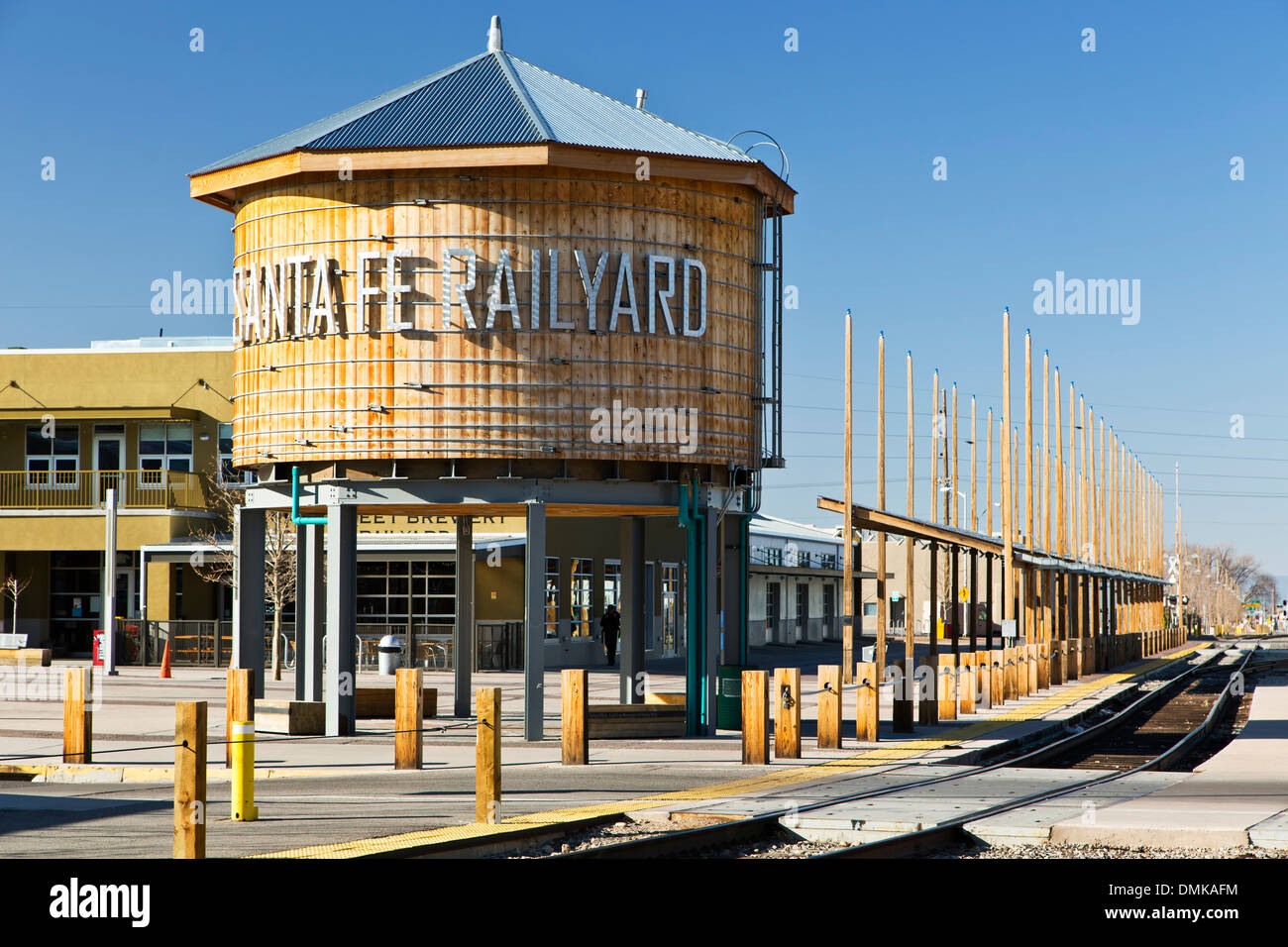 Water tower, Santa Fe Railyard, Santa Fe, New Mexico USA Stock Photo ...