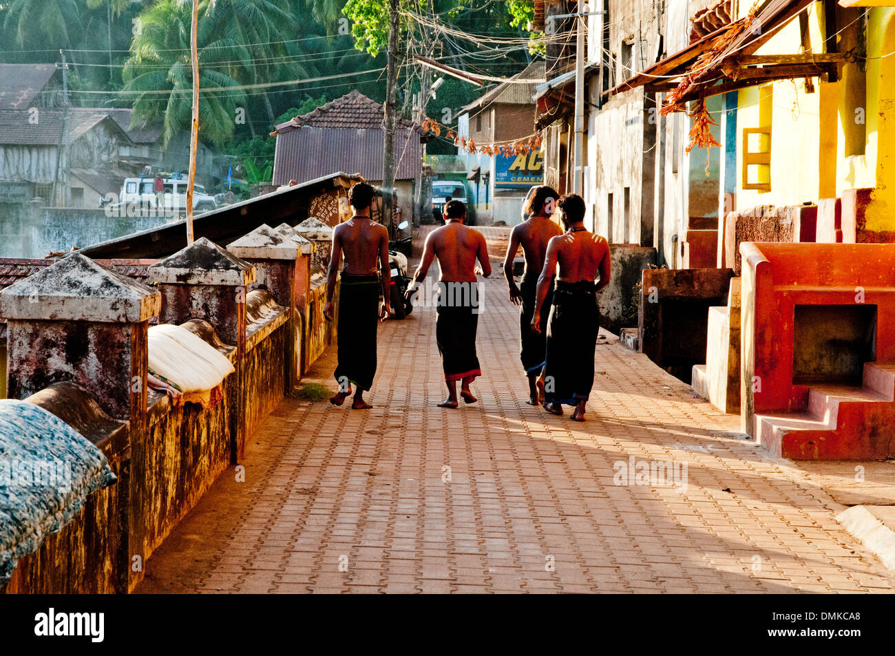 Attractions and people of the village of Gokarna, India. A popular ...