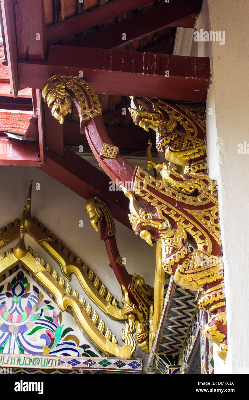 Beam Chapel in Thailand , Naga Art Stock Photo - Alamy