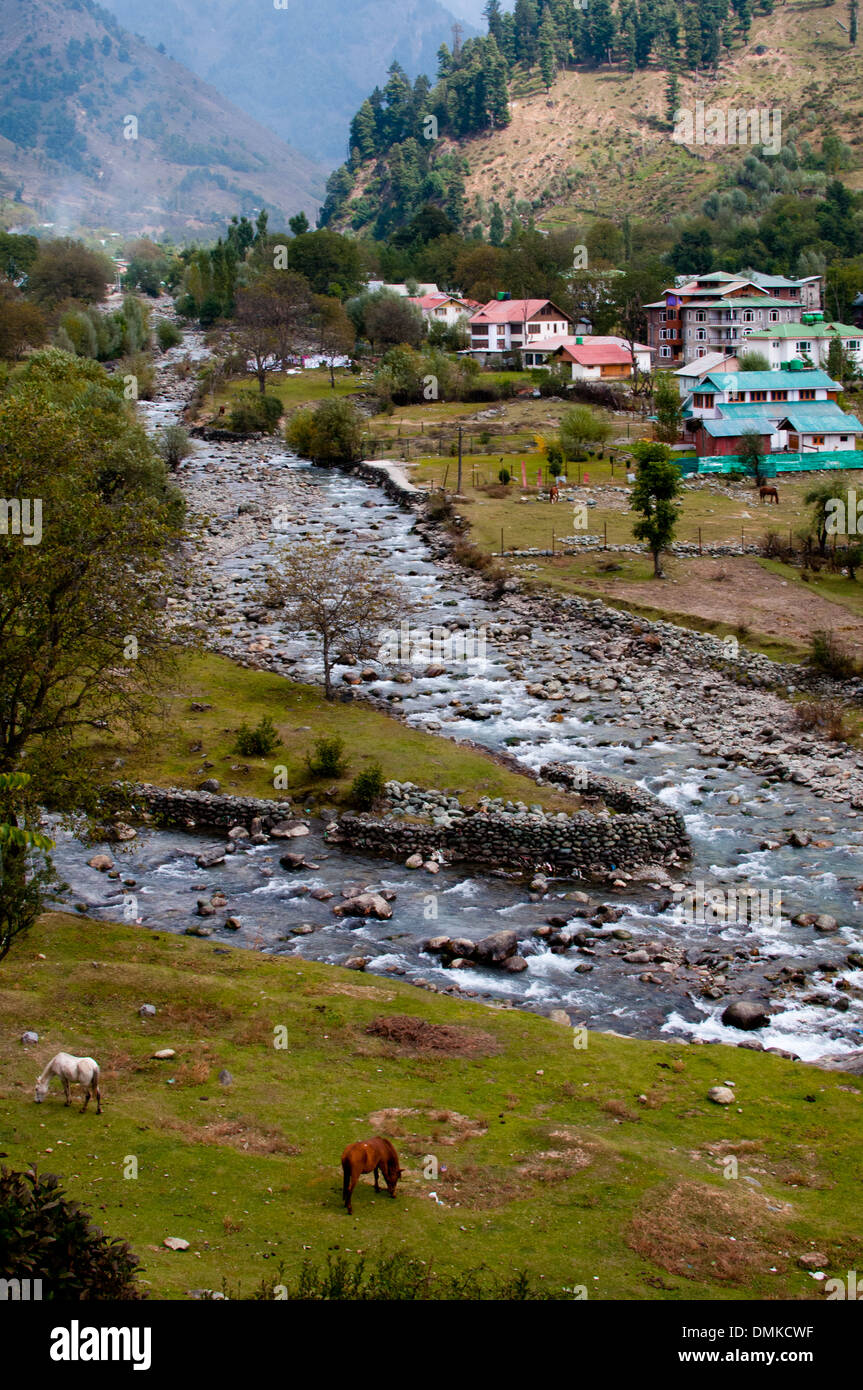 The Pahalgam Valley in Jammu and Kashmir Stock Photo - Alamy