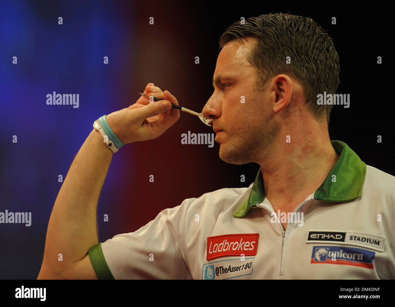 London, UK. 14th Dec, 2013. Paul Nicholson (Australia) [20] in action ...