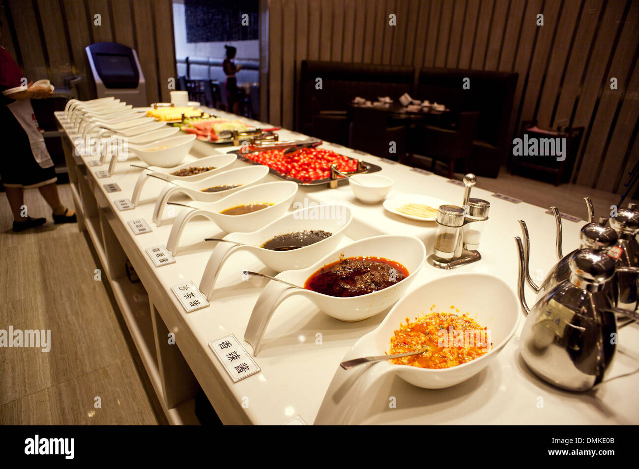 Upscale Western-style restaurant decorated Stock Photo - Alamy