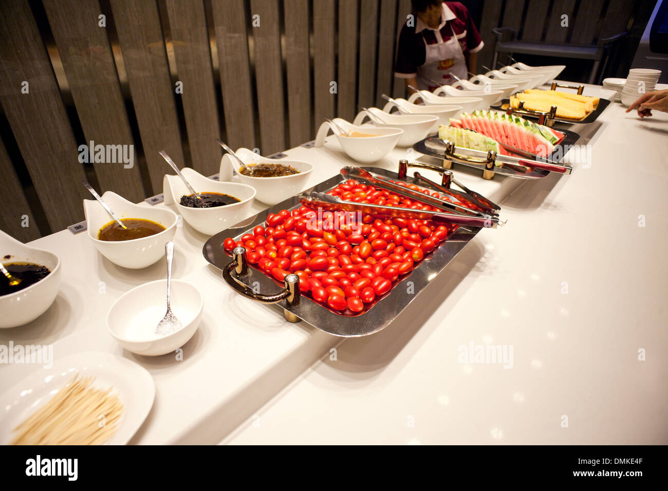 Upscale Western-style restaurant decorated Stock Photo - Alamy