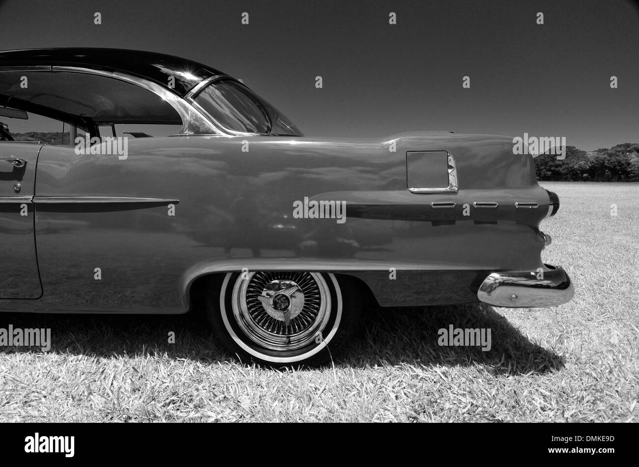 rear side view of pontiac in black and white Stock Photo - Alamy