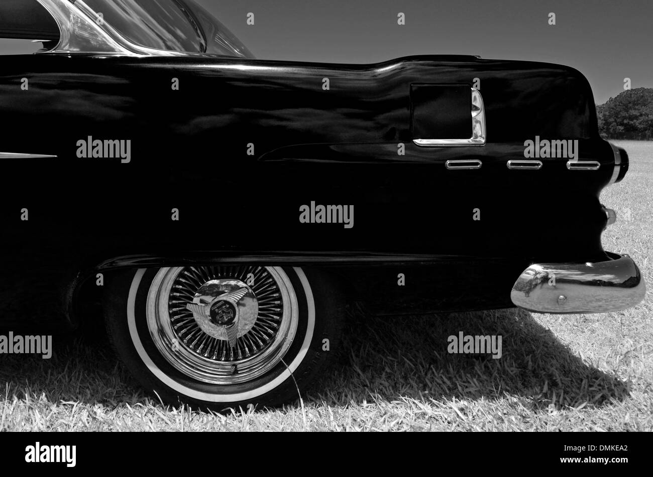 rear side view of pontiac in black and white Stock Photo - Alamy