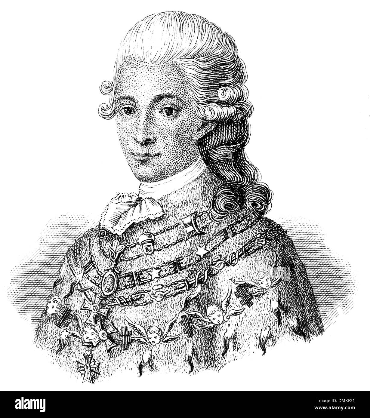 portrait of Gustav III , 1746 - 1792, King of Sweden, Portrait von ...