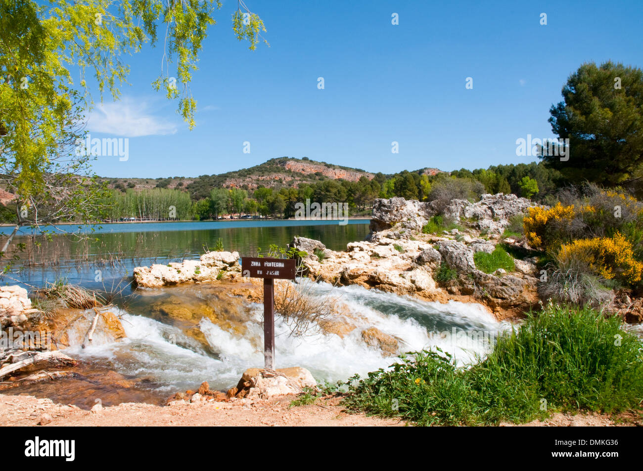 Cascades. La Colgada lake, Lagunas de Ruidera Nature Reserve, Ciudad ...