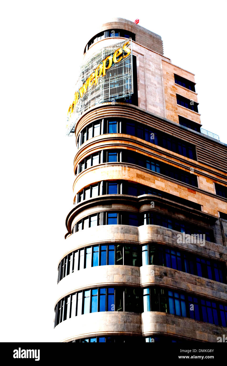 Capitol building. Callao Square, Madrid, Spain Stock Photo - Alamy