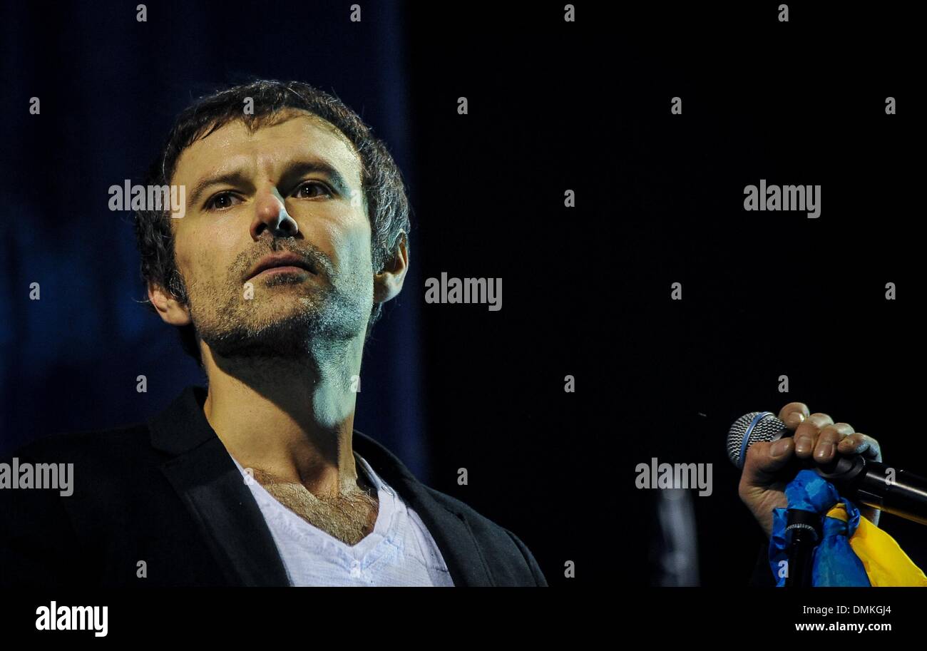 Kiev, Ukraine. 14th Dec, 2013. The lead vocalist of Okean Elzy musical ...