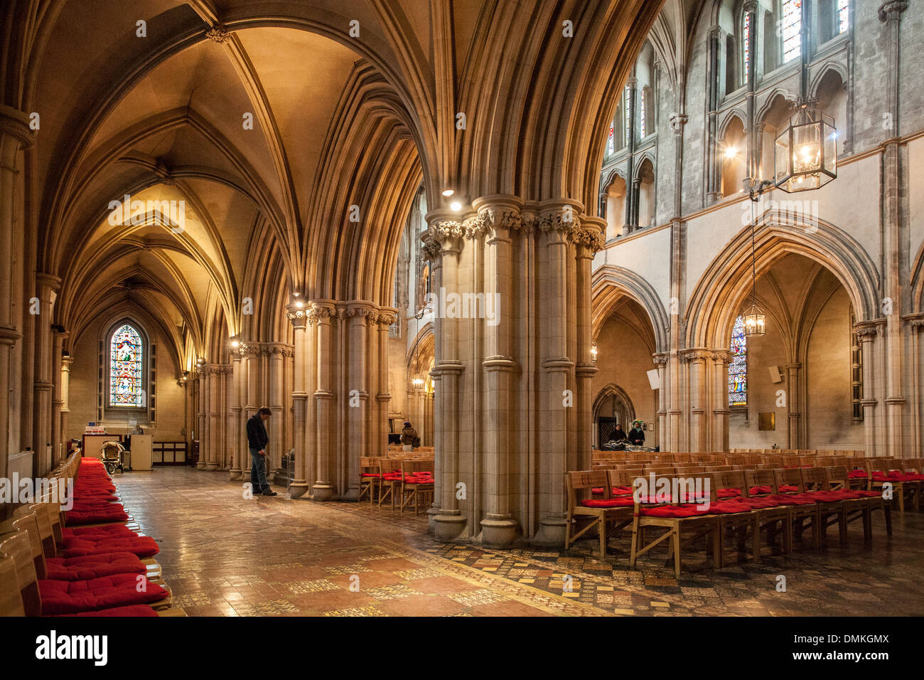 THE INTERIOR OF THE CHRIST CHURCH CATHEDRAL, DUBLIN, IRELAND Stock ...