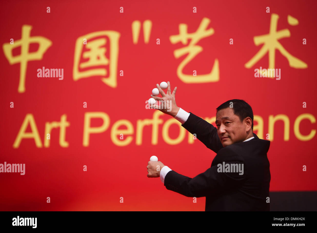 New Delhi, India. 15th Dec, 2013. Wu Songtao, performer from a song and ...