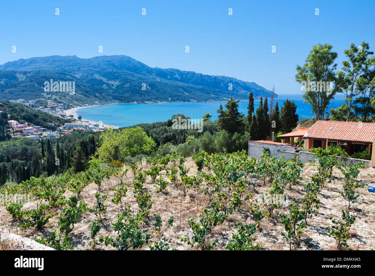 Saint George beach at Corfu island in Greeece Stock Photo - Alamy