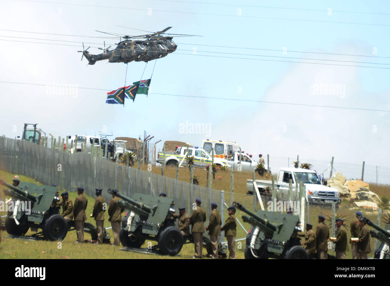 Qunu, South Africa. 15th Dec 2013: The SANDF follow the funeral ...
