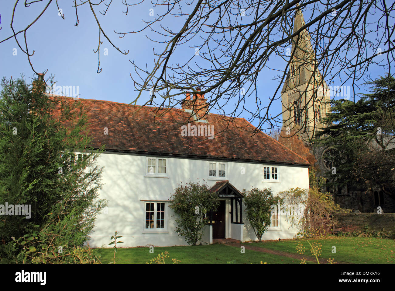 The Old Farmhouse and St Dunstan's Church, Cheam in London borough of ...