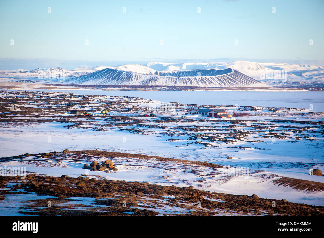 CRATER OF THE HVERFJALL VOLCANO IN THE REGION OF LAKE MYVATN, NORTHERN ...